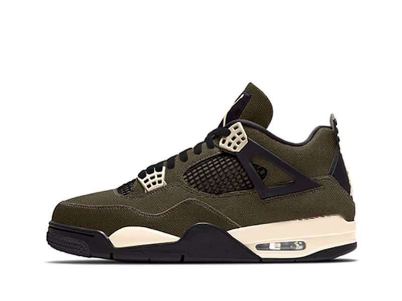 Cheap Reps Air Jordan 4 "Olive Canvas" For Sale | ShoeReps.org